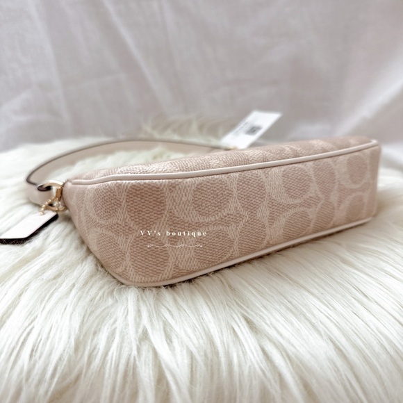 Coach | Bags | Nwt Coach Nolita 9 In Signature Canvas Gold Sand Chalk ...